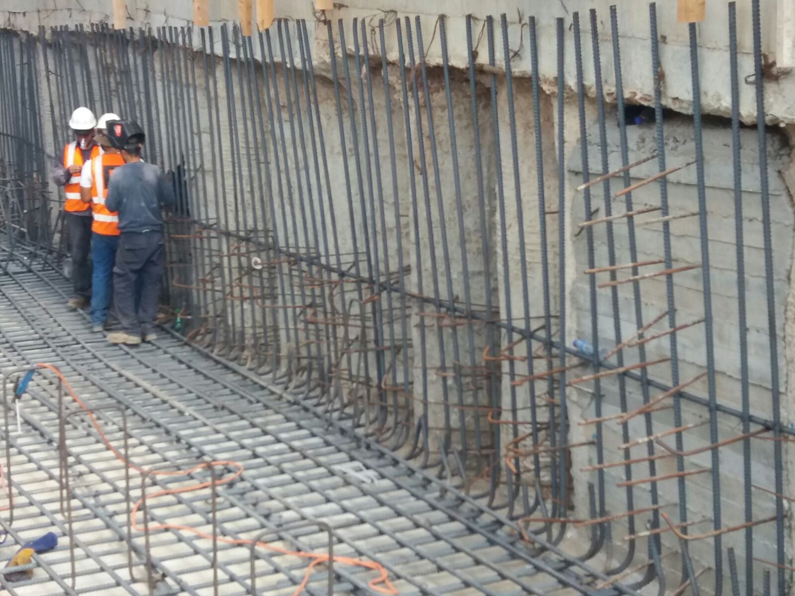 Tel-Aviv Red Line Light Rail - rebars installed with Adit Chemical Anchors
